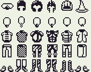 48个矢量2D RPG游戏BUFF技能图标素材-像素实验室