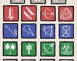 50个2D RPG游戏BUFF增益技能图标素材-像素实验室